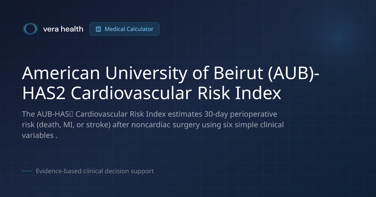 American University of Beirut (AUB)-HAS2 Cardiovascular Risk Index ...